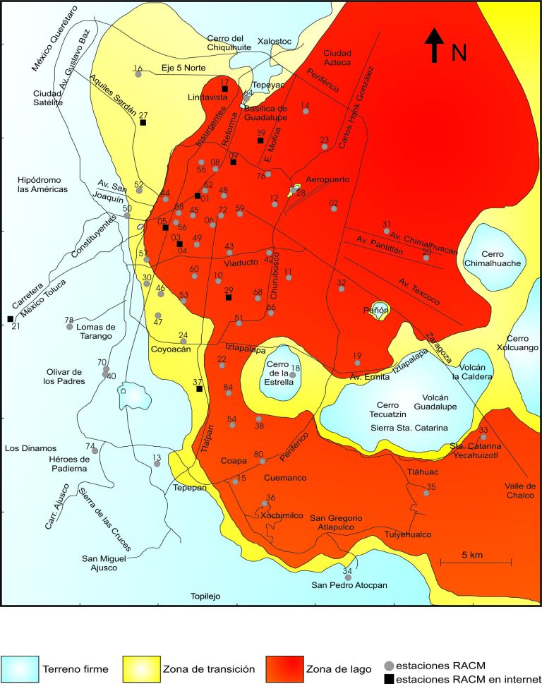 La RACM y los tipos de suelo de la Ciudad de México