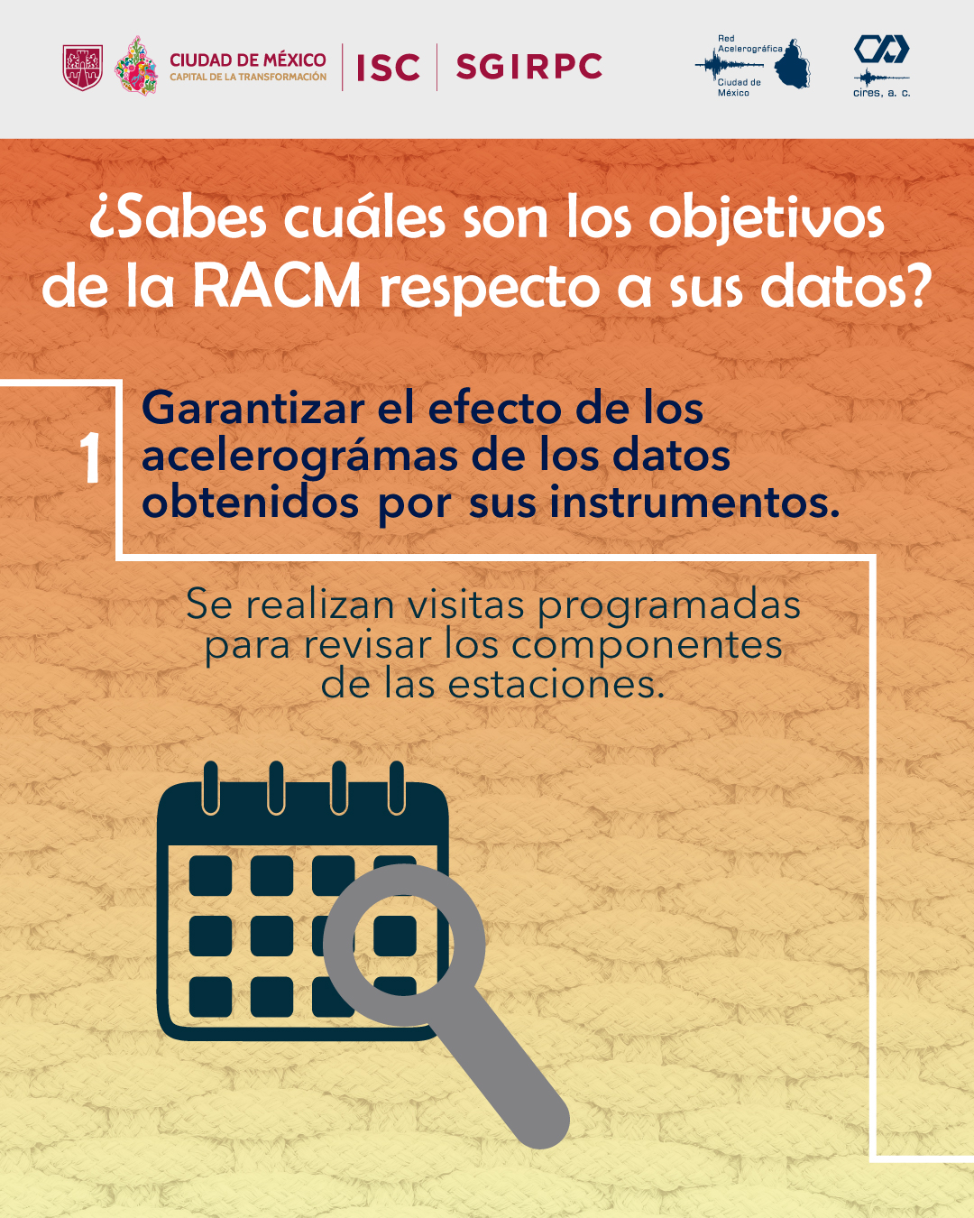 ¿Sabes cuáles son los objetivos de la RACM respecto a sus datos?